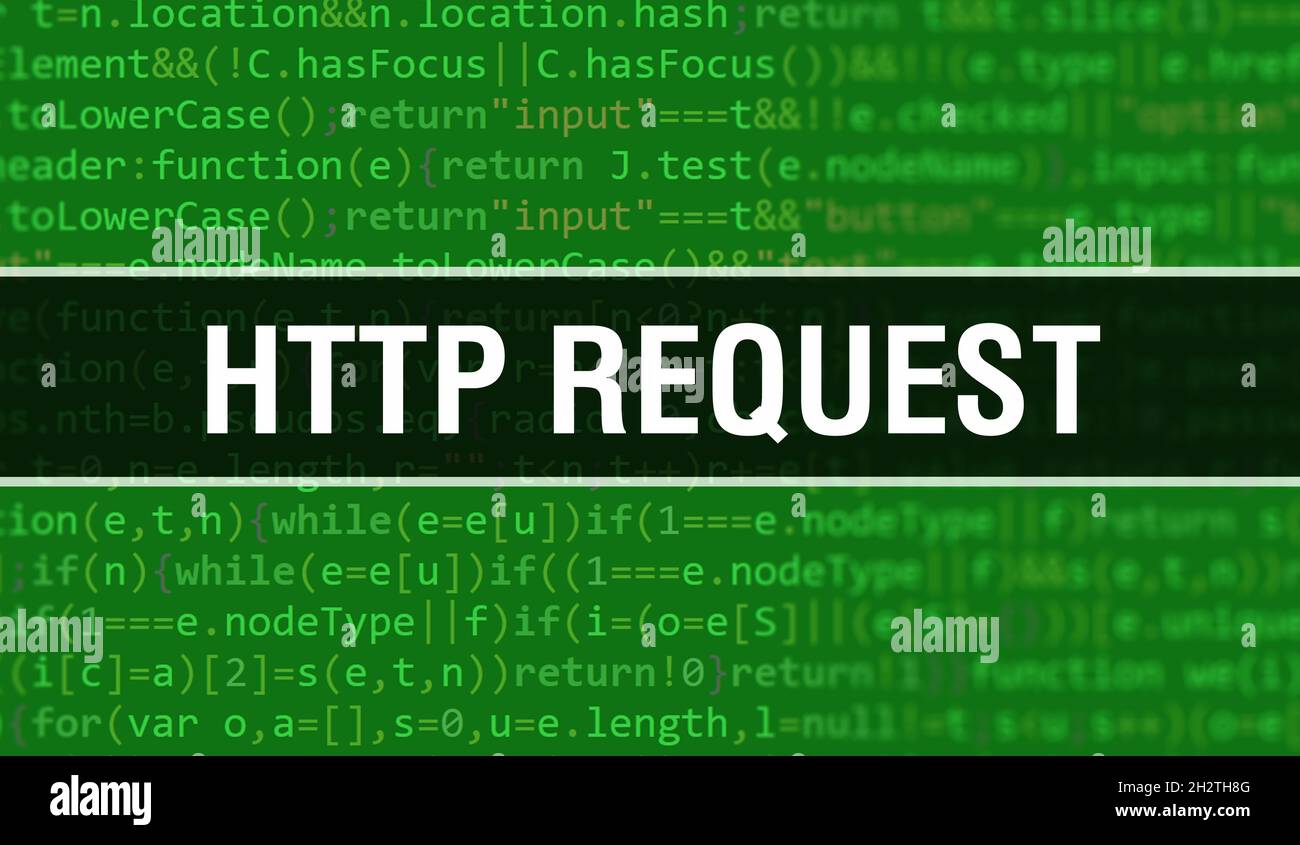 HTTP REQUEST concept illustration using code for developing programs ...