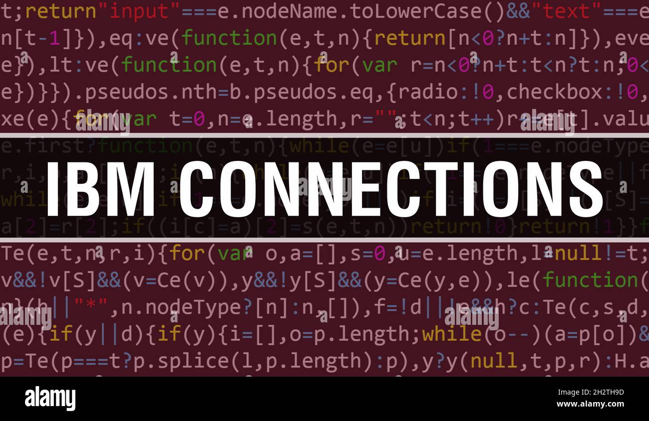 IBM Connections concept with Random Parts of Program Code.IBM ...