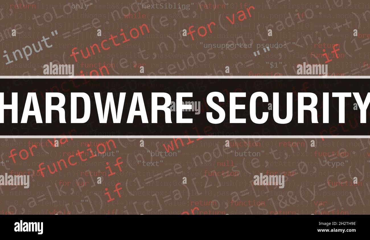 Hardware security with Abstract Technology Binary code Background ...