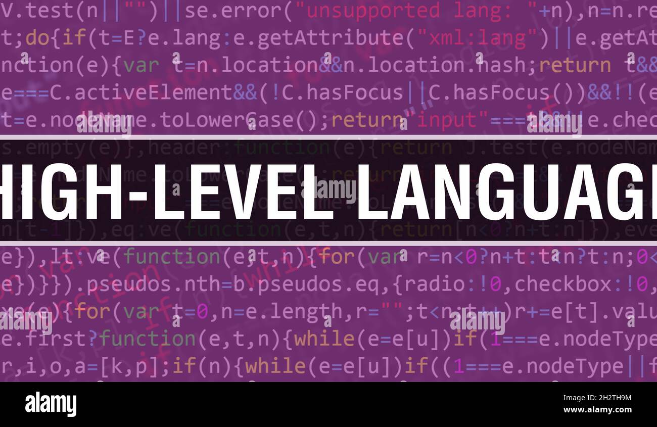 High-level language with Digital java code text. High-level language ... High-level language with Digital java code text. High-level language ...