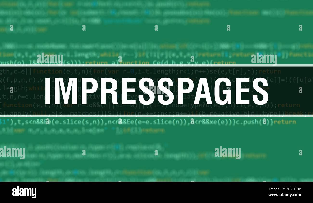 Impresspages Text Written On Programming Code Abstract Technology Background Of Software