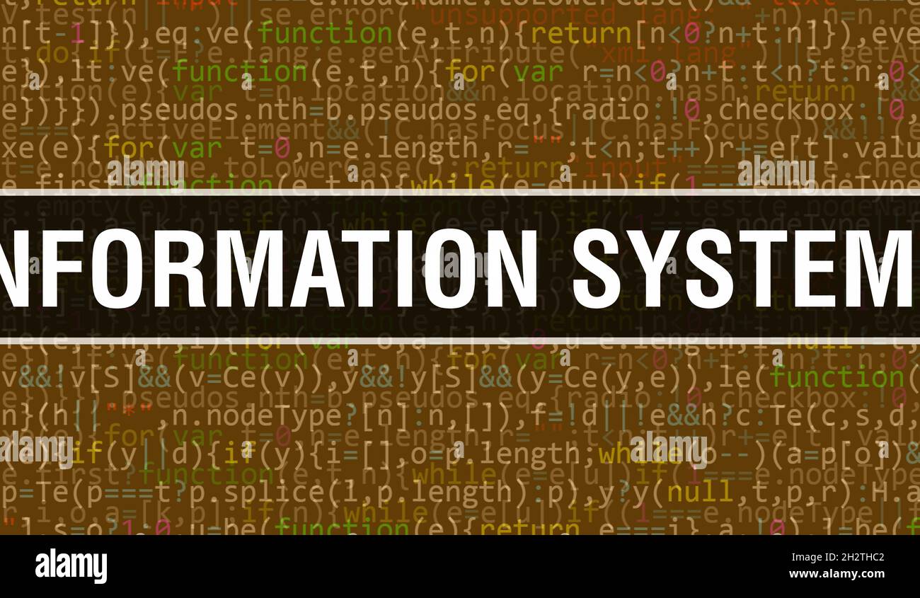 Information systems with Binary code digital technology background ...