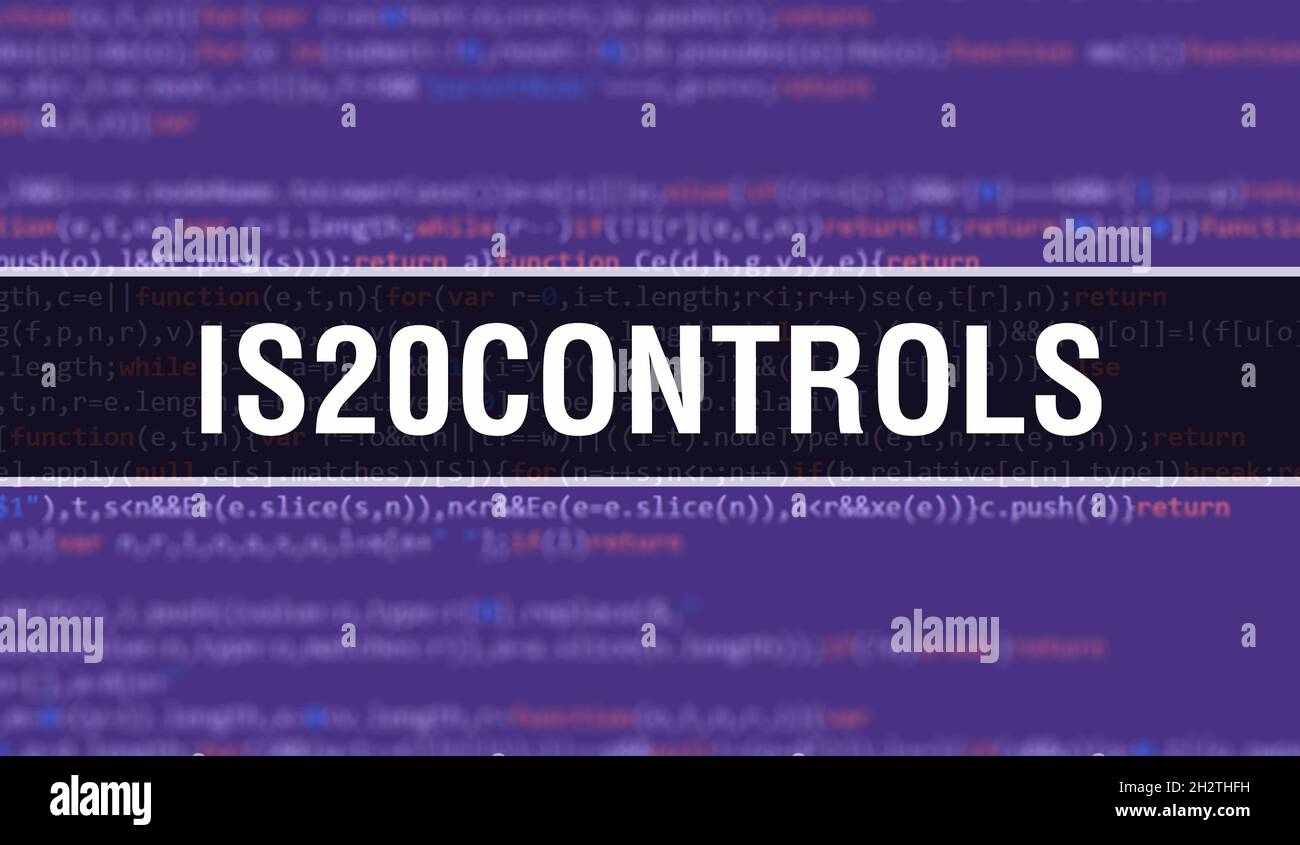 IS20Controls text written on Programming code abstract technology ...