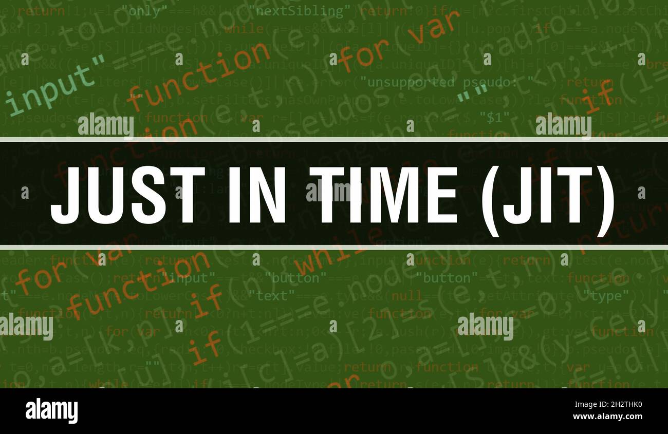 Just In Time Jit With Abstract Technology Binary Code Backgrounddigital Binary Data And