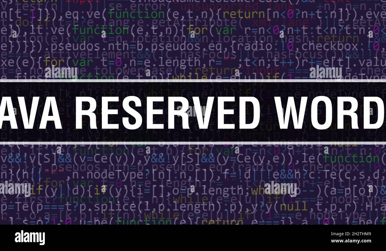 Java reserved words with Binary code digital technology background ... Java reserved words with Binary code digital technology background ...