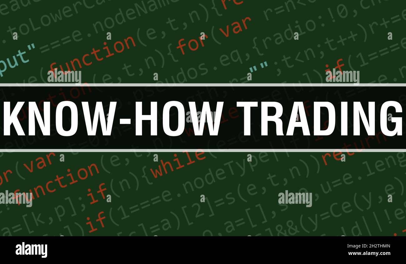 Know-how trading concept with Random Parts of Program Code. Know-how ...