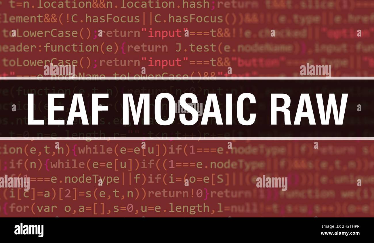 Leaf Mosaic RAW concept illustration using code for developing programs and app. Leaf Mosaic RAW ...