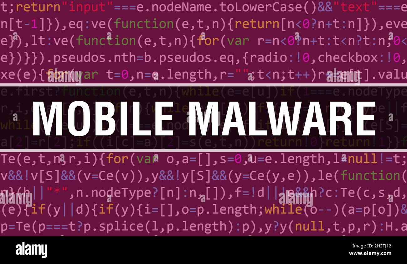 Mobile Malware Concept With Random Parts Of Program Codemobile Malware 2723