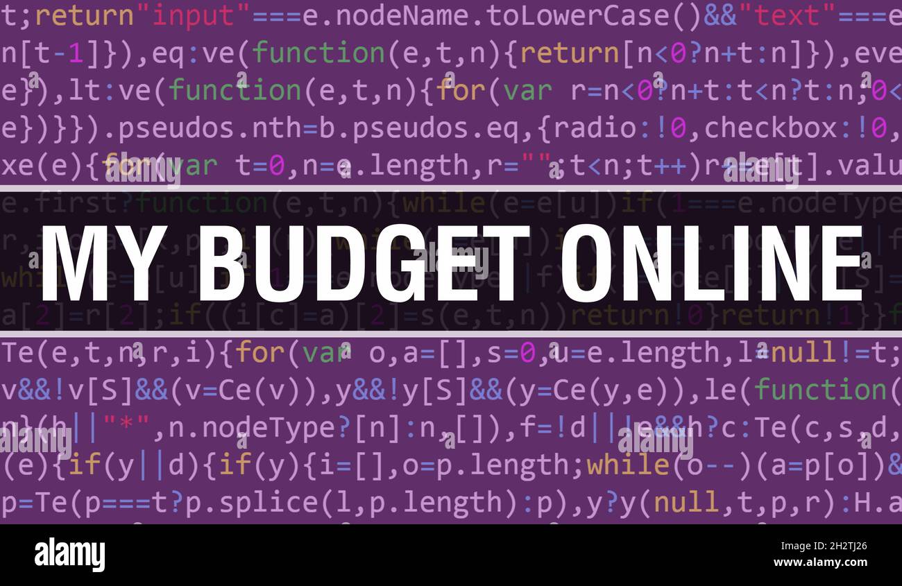 My Budget Online Concept With Random Parts Of Program Codemy Budget Online Text Written On