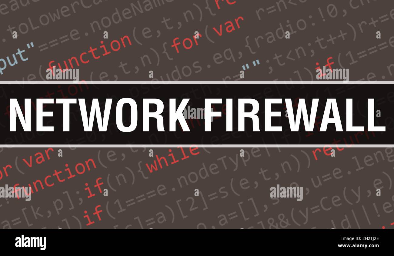 network firewall concept with Random Parts of Program Code. network ...