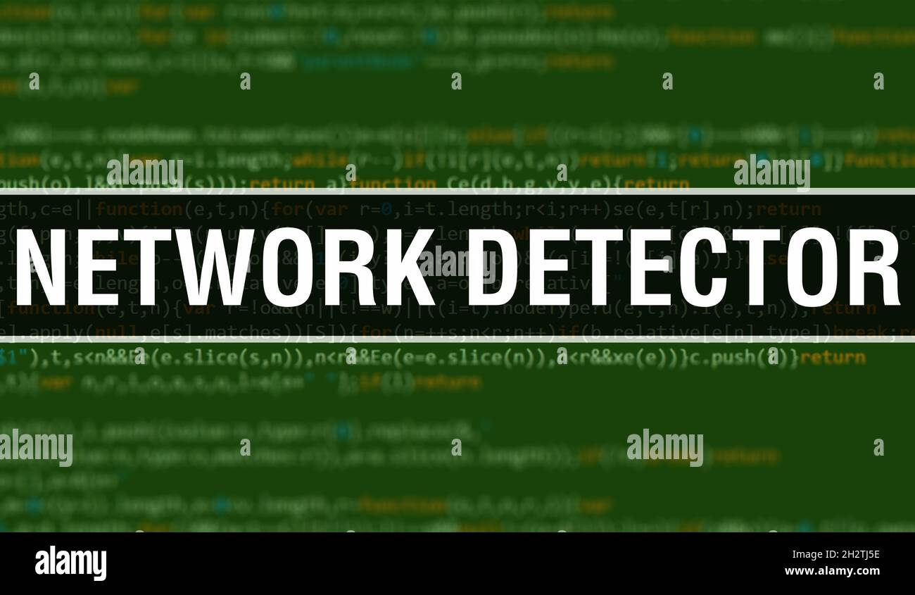 Network detector text written on Programming code abstract technology ...