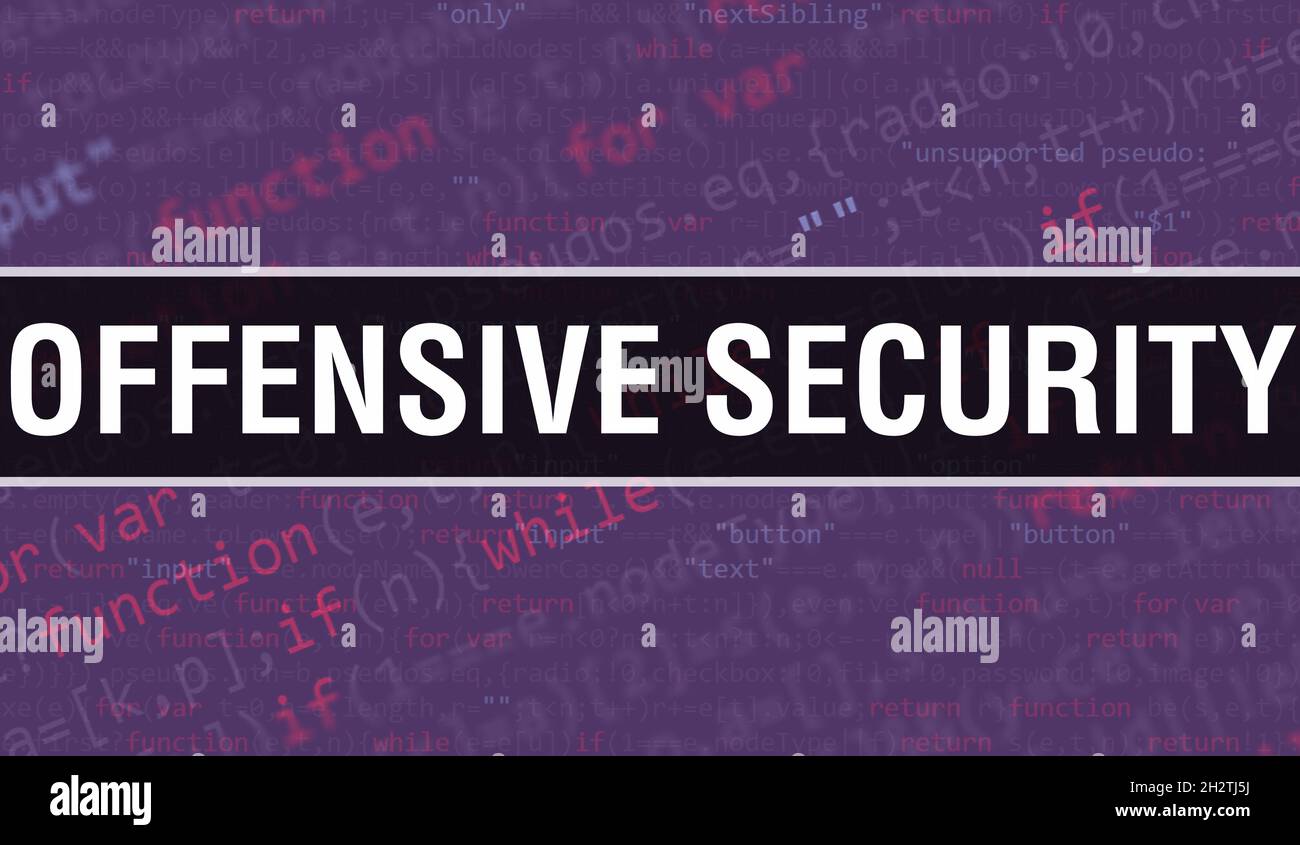 Offensive Security concept with Random Parts of Program Code. Offensive ...