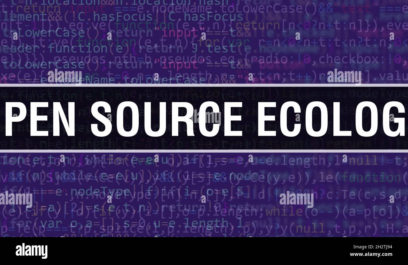 Open Source Ecology concept with Random Parts of Program Code.Open ...
