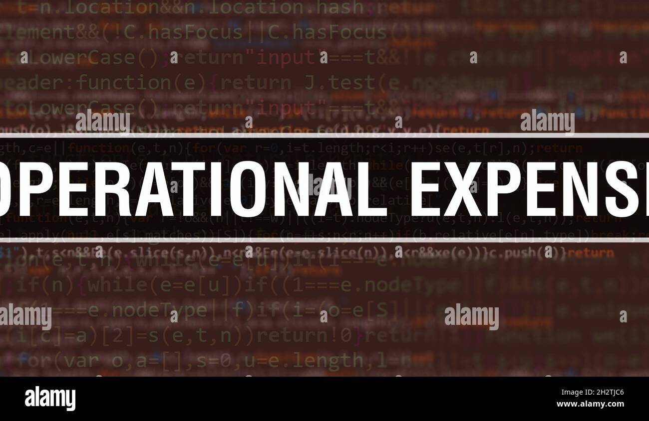 operational expense concept illustration using code for developing programs and app. operational ...