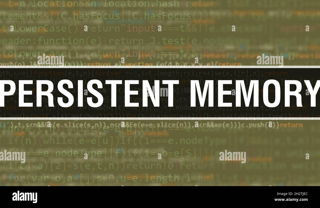 Persistent Memory Concept Illustration Using Code For Developing Programs And App Persistent 