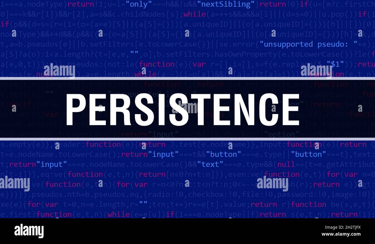 Persistence with Abstract Technology Binary code Background.Digital ...