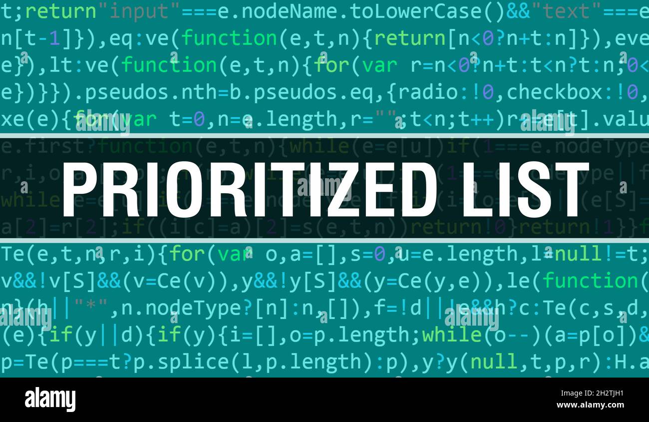Prioritized list image hi-res stock photography and images - Alamy