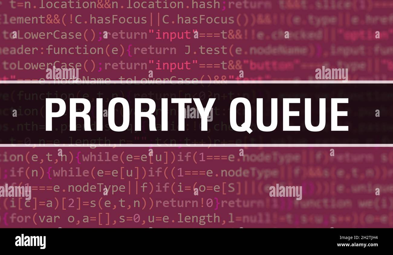 Priority queue concept illustration using code for developing programs ...