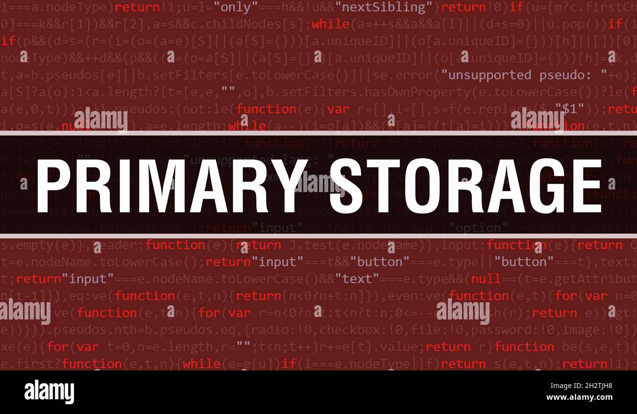 Primary storage with Abstract Technology Binary code Background.Digital ...