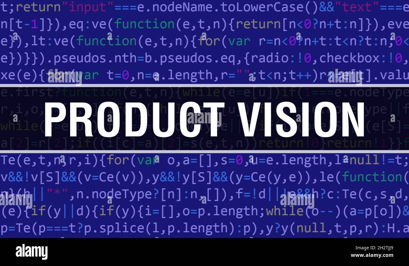 Product Vision concept with Random Parts of Program Code.Product Vision ...