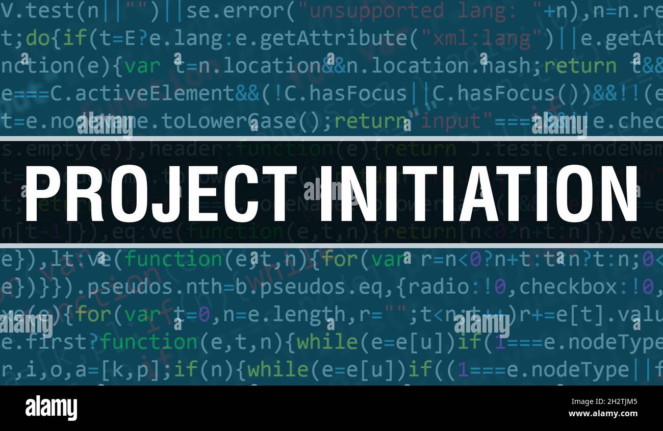 Project Initiation With Digital Java Code Text Project Initiation And Computer Software Coding 
