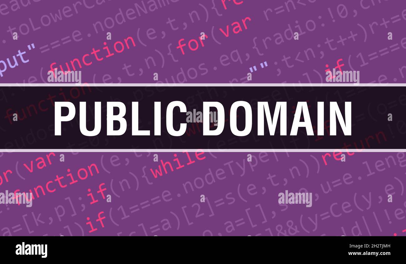 Public domain concept with Random Parts of Program Code. Public domain ...