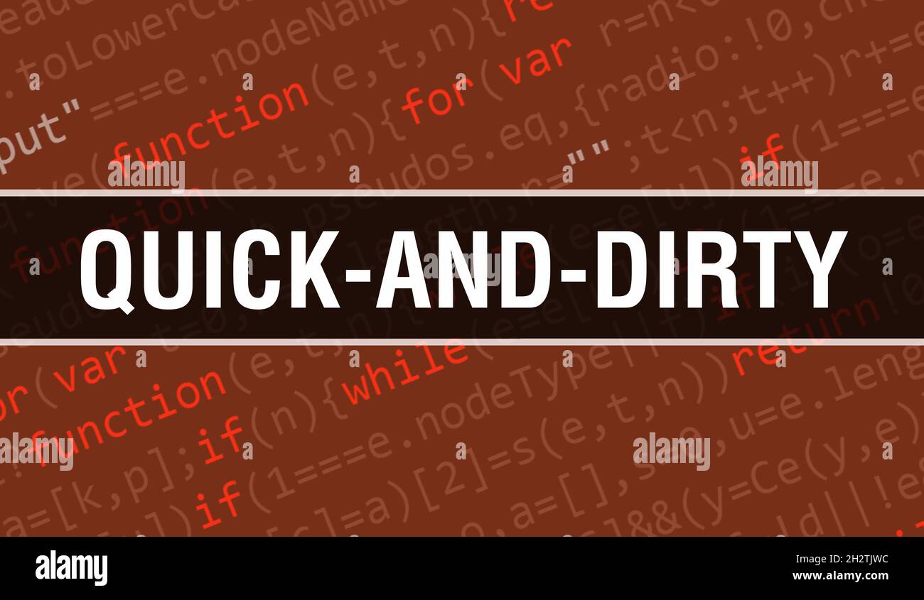 Quick-and-dirty concept with Random Parts of Program Code. Quick-and ...