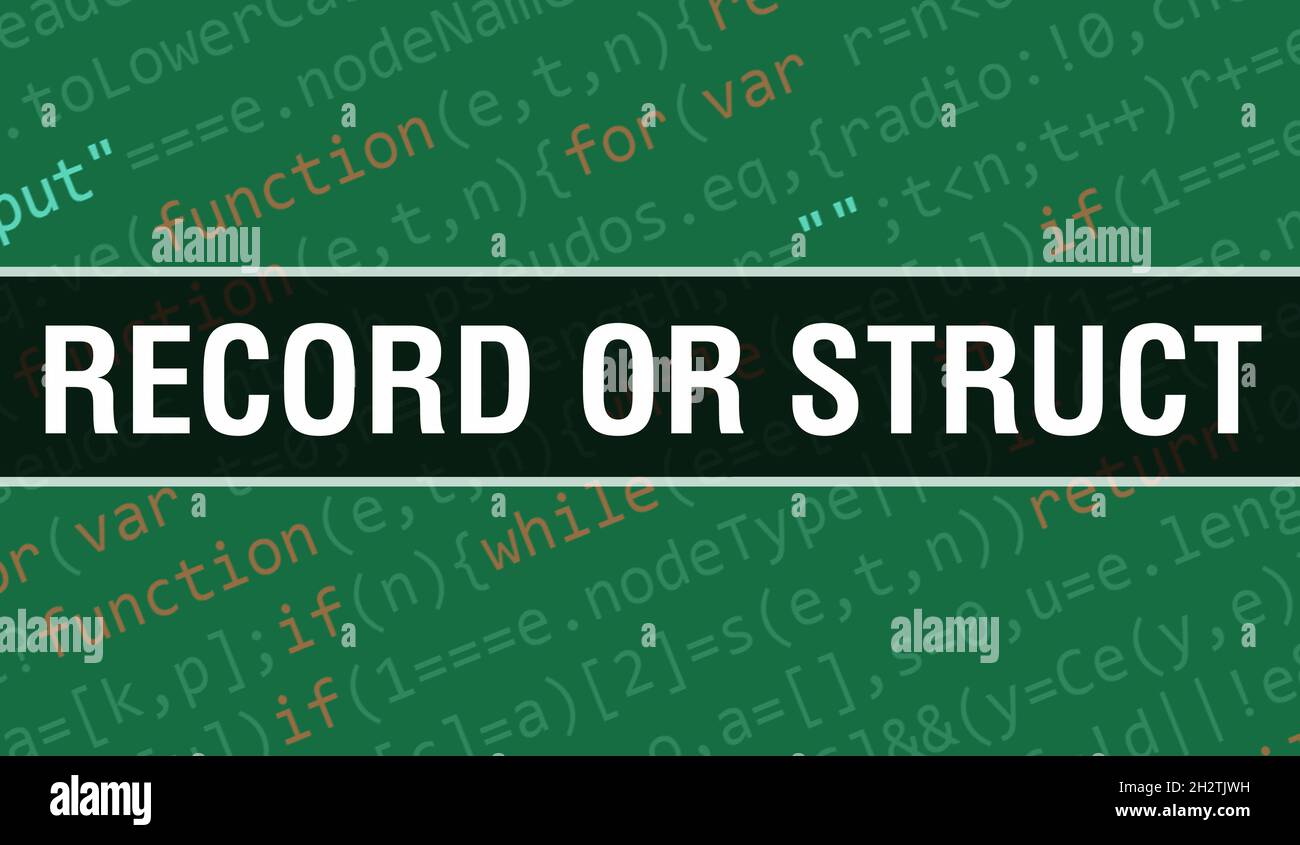Record Or Struct Concept With Random Parts Of Program Code Record Or Struct With Programming 2815