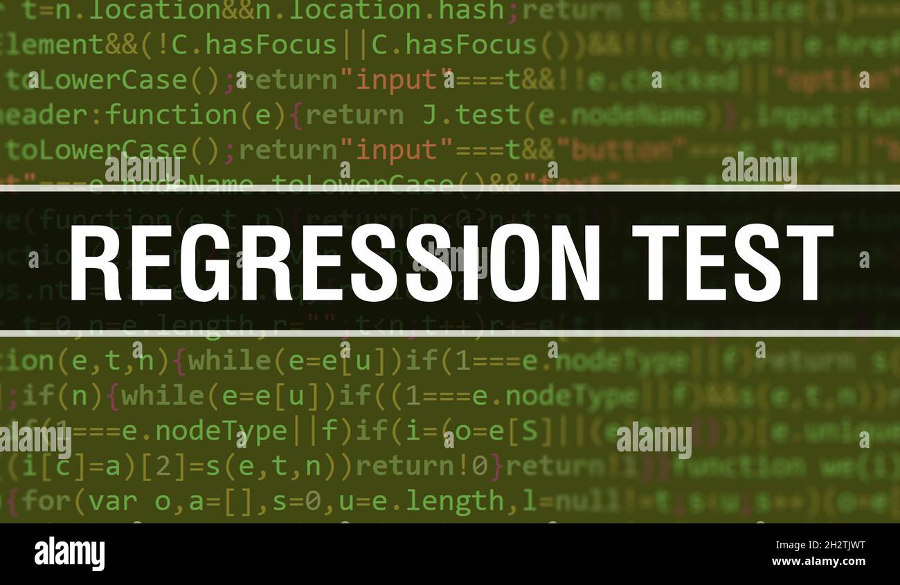 Regression Test concept illustration using code for developing programs ...