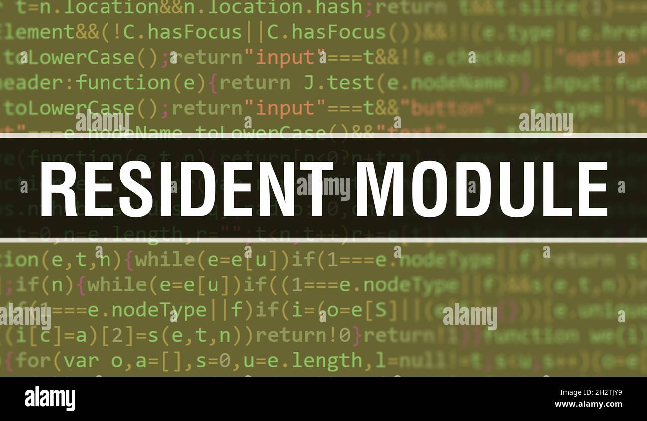 Resident module concept illustration using code for developing programs ...