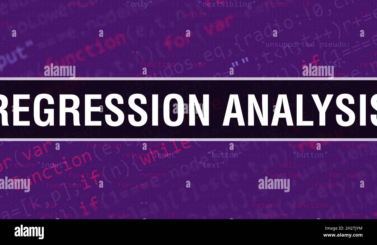 Regression Analysis Concept With Random Parts Of Program Code