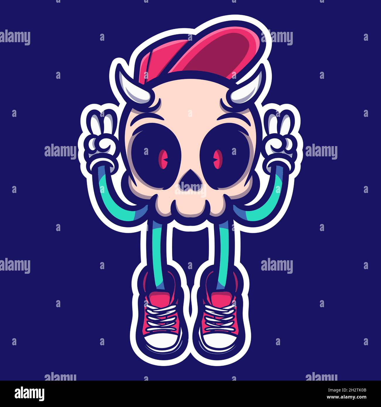 OLD SKULL POP ART ILLUSTRATION Stock Vector Image & Art - Alamy