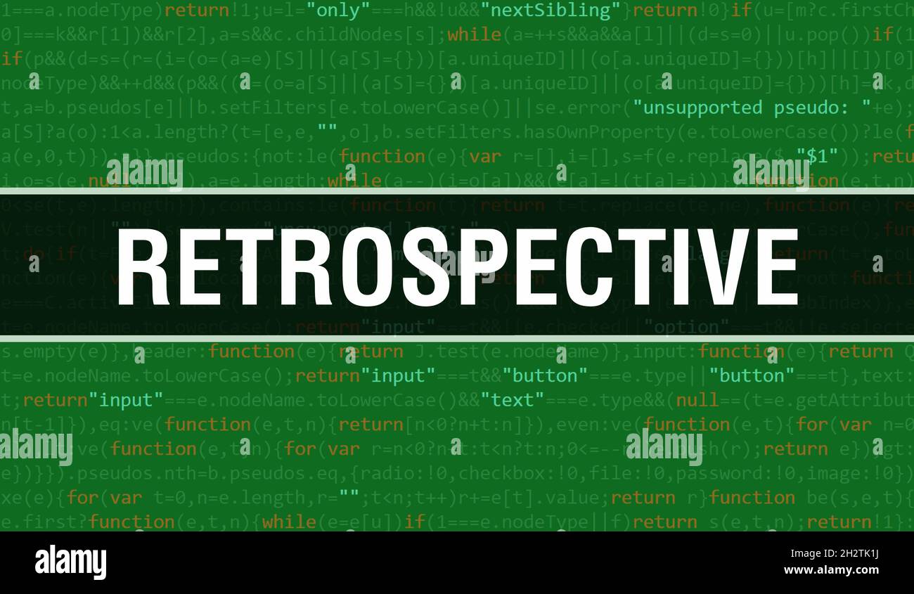 Retrospective with Abstract Technology Binary code Background.Digital ...