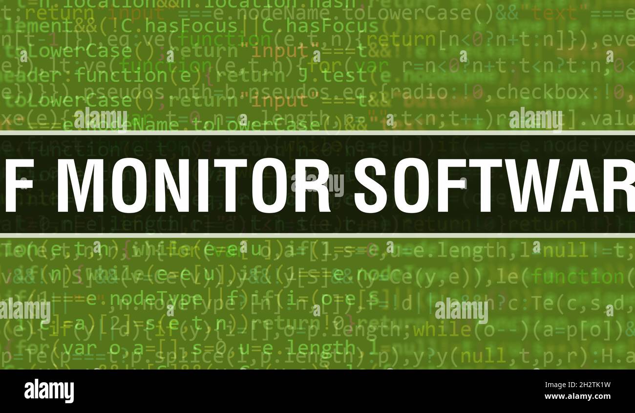 RF monitor software concept with Random Parts of Program Code.RF ...