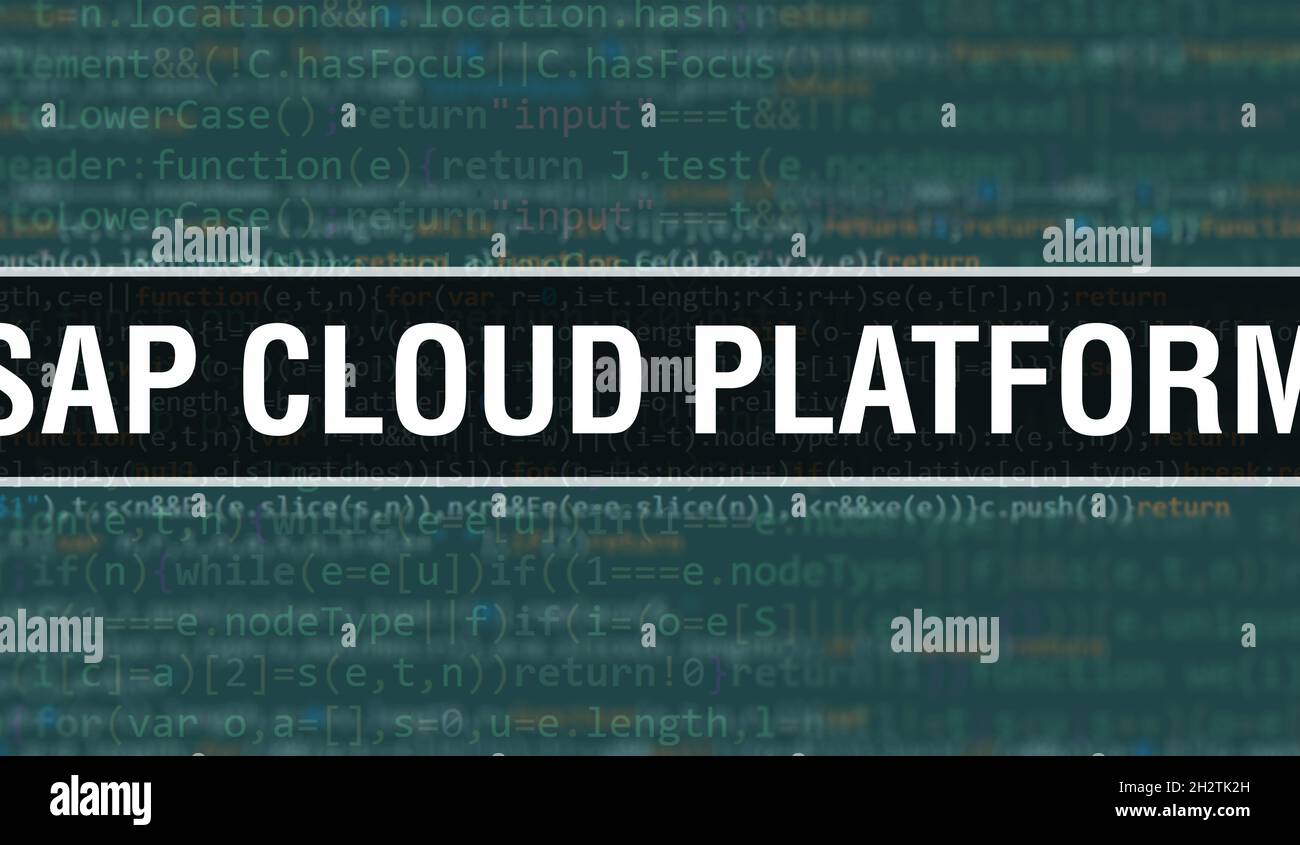 SAP Cloud Platform concept illustration using code for developing ...