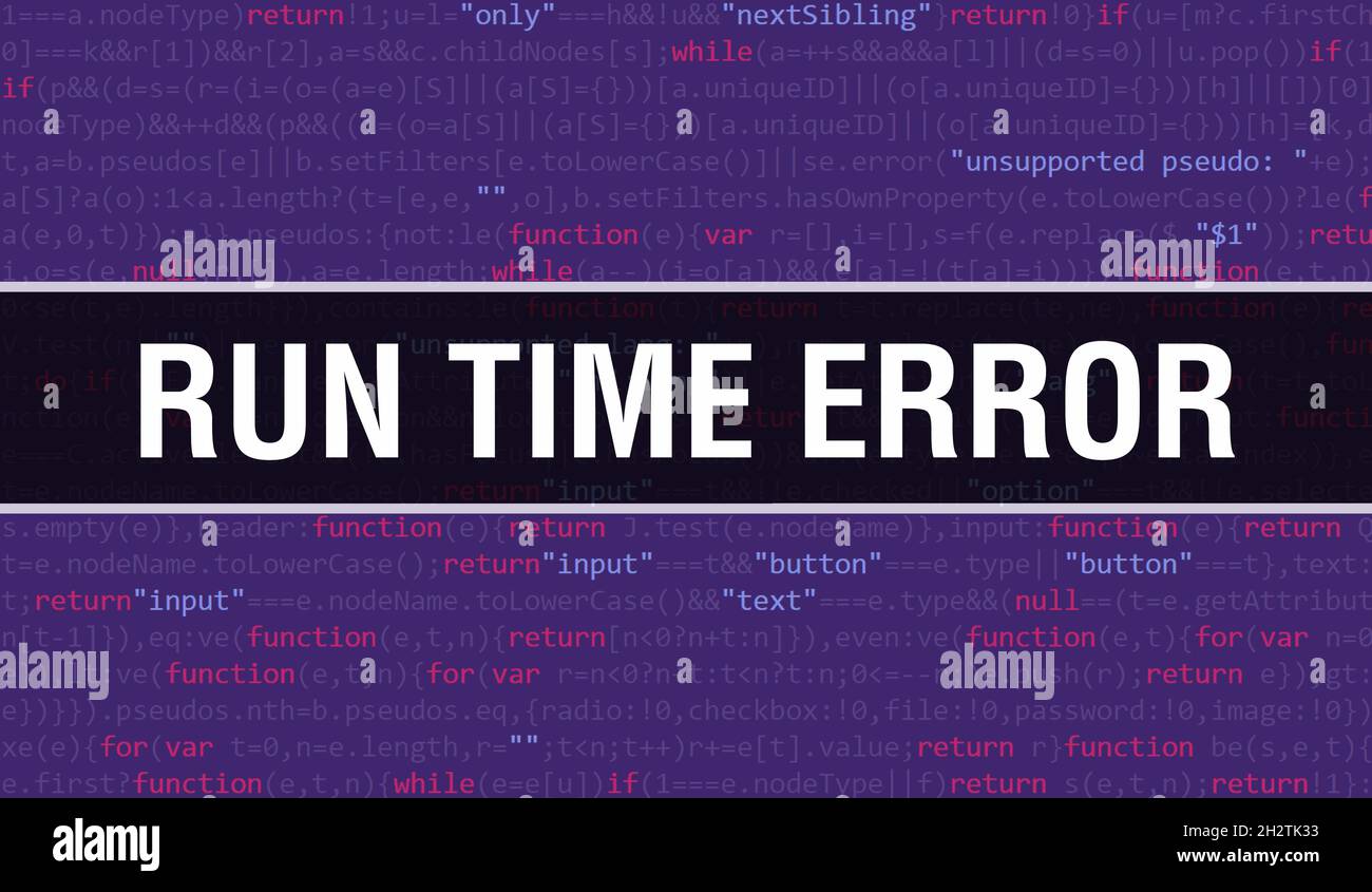 Run time error image hi-res stock photography and images - Alamy