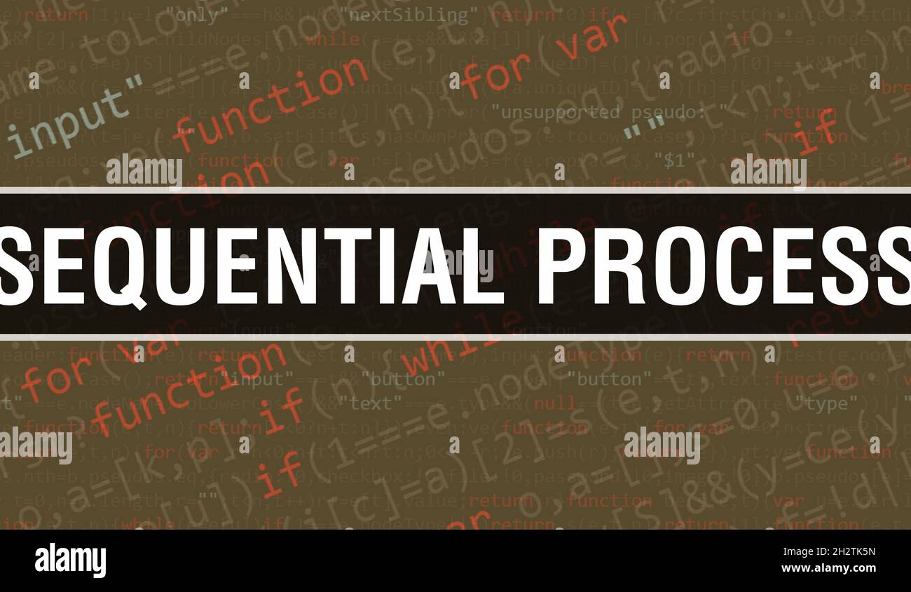 Sequential Process With Abstract Technology Binary Code Background 3612