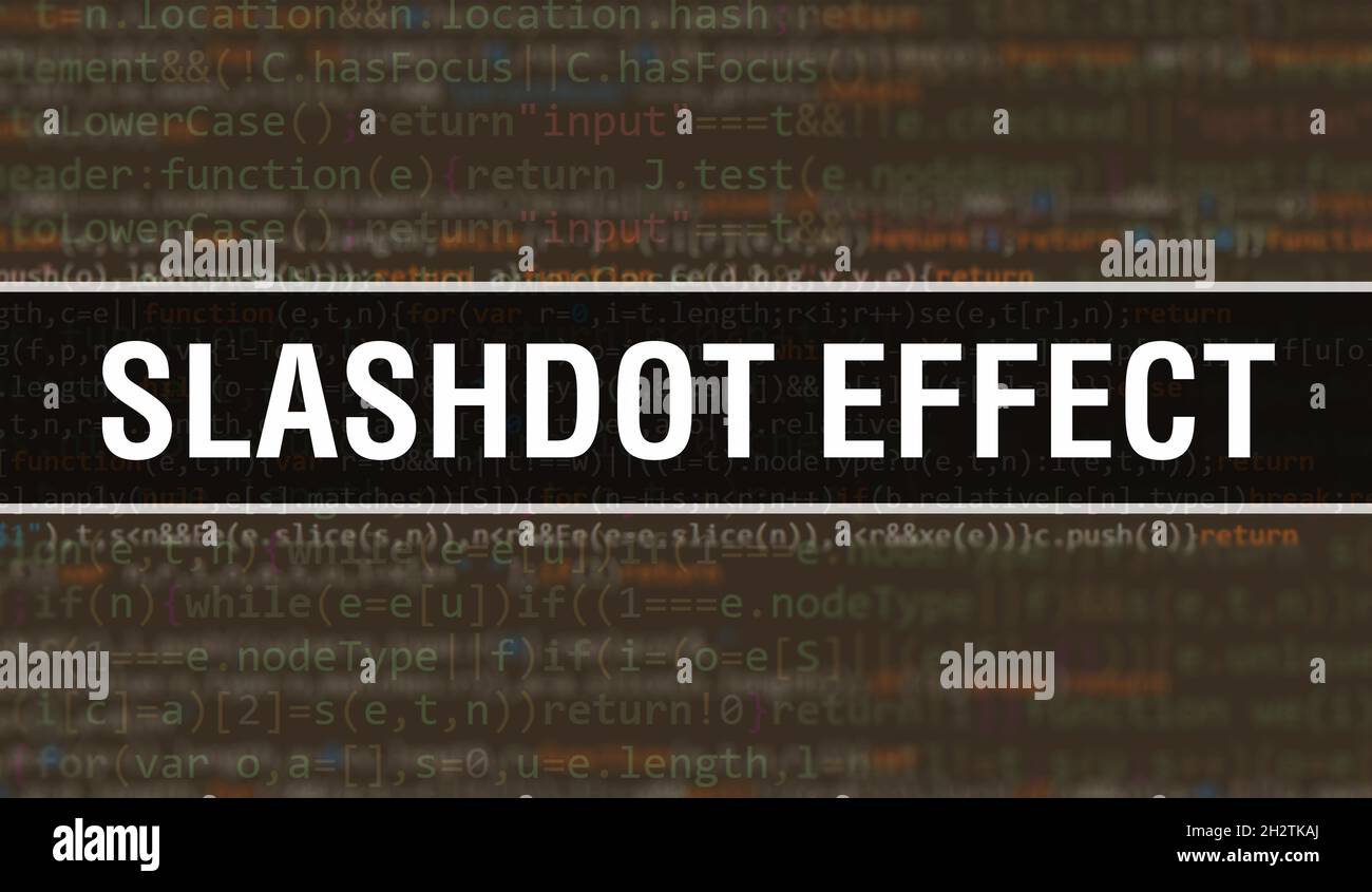 Slashdot effect with Digital java code text. Slashdot effect and ...