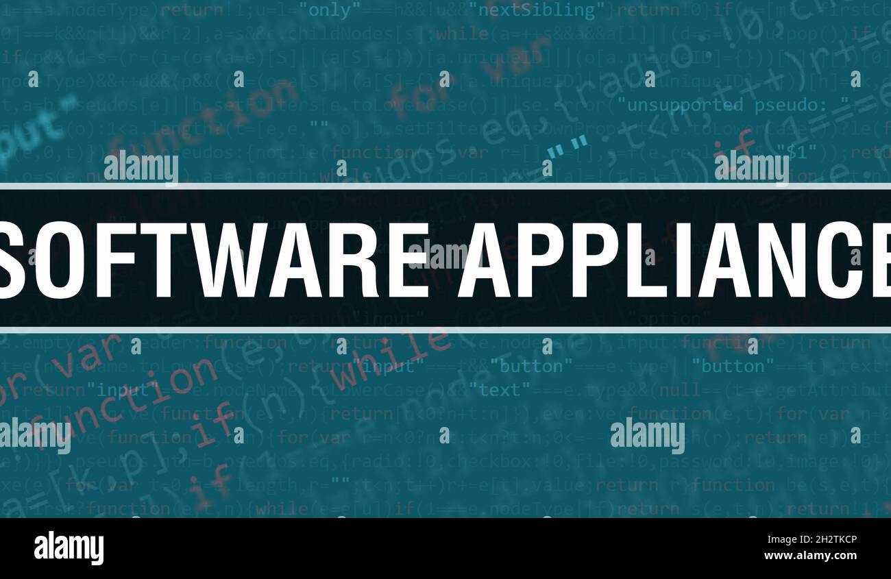 Software appliance concept with Random Parts of Program Code. Software ...