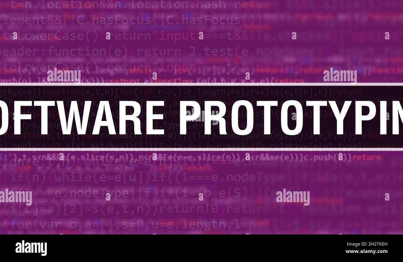Software prototyping concept illustration using code for developing ...