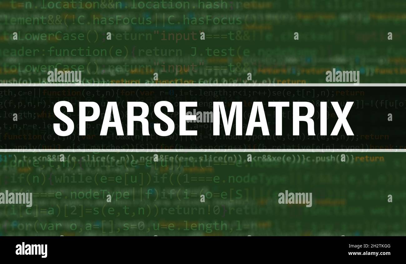 Sparse Matrix With Digital Java Code Text Sparse Matrix And Computer Software Coding Vector