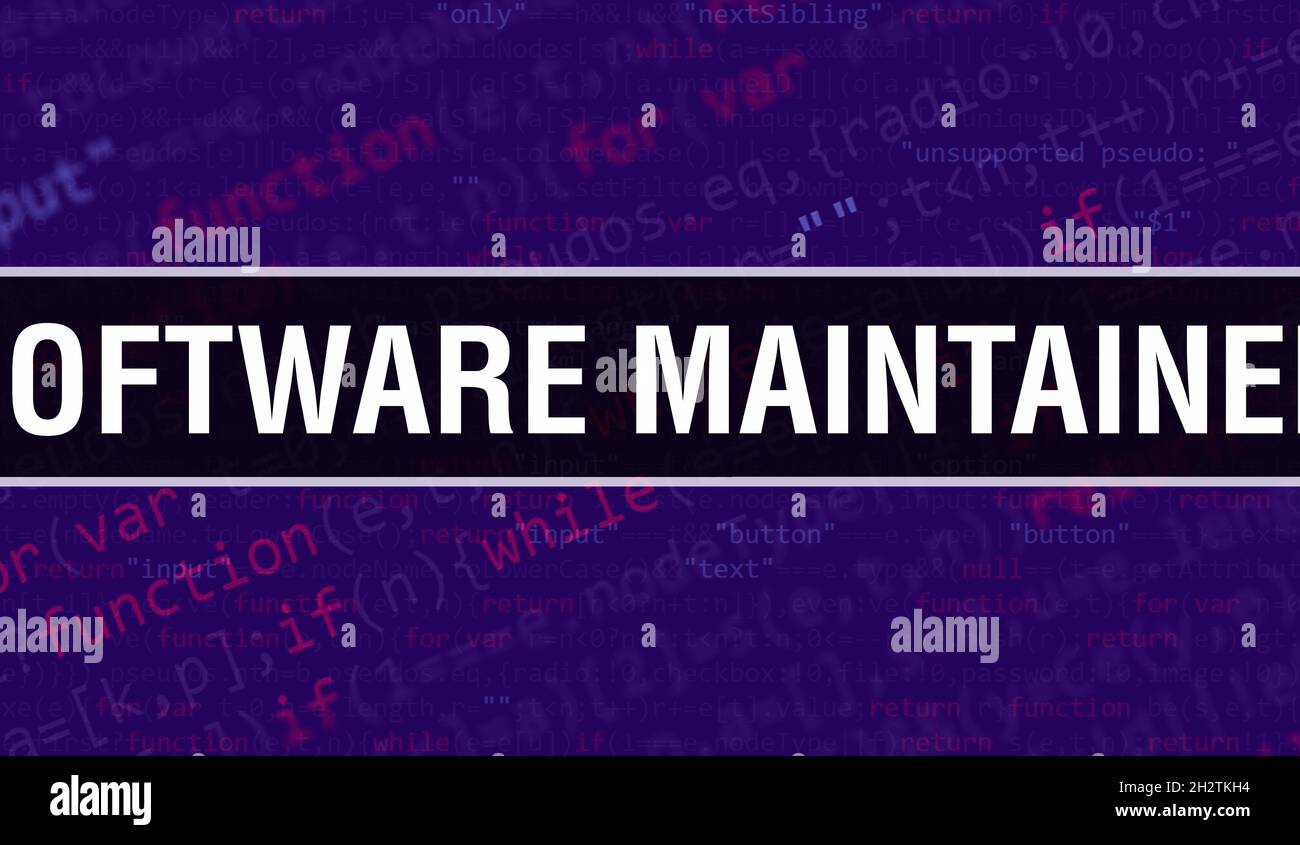 Software maintainer text hi-res stock photography and images - Alamy