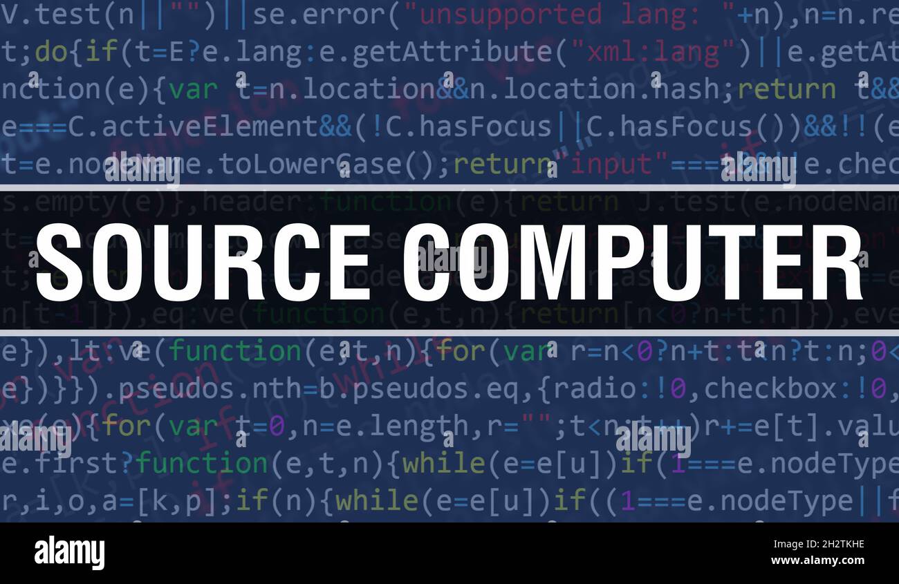 Source Computer Text Written On Programming Code Abstract Technology