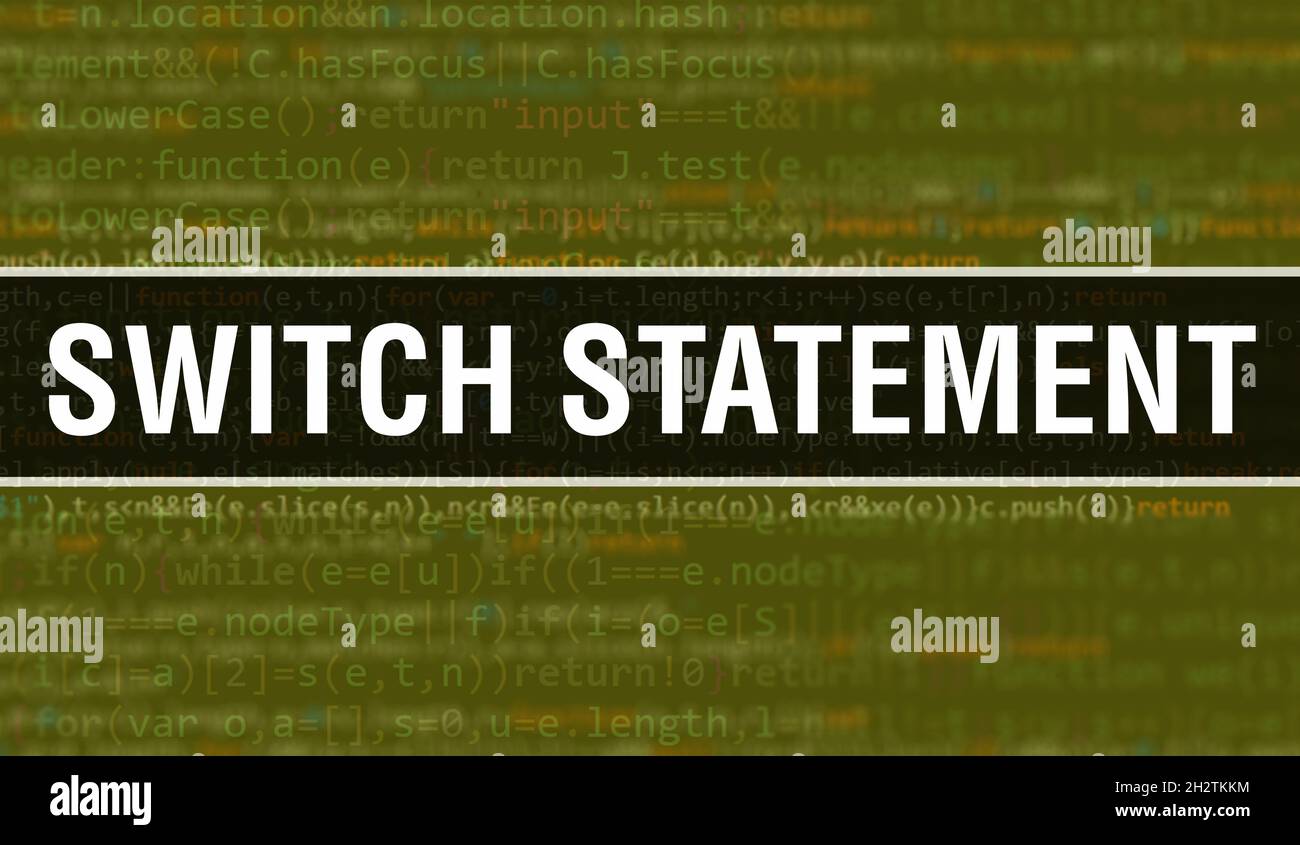 Switch Statement With Digital Java Code Text Switch Statement And Computer Software Coding