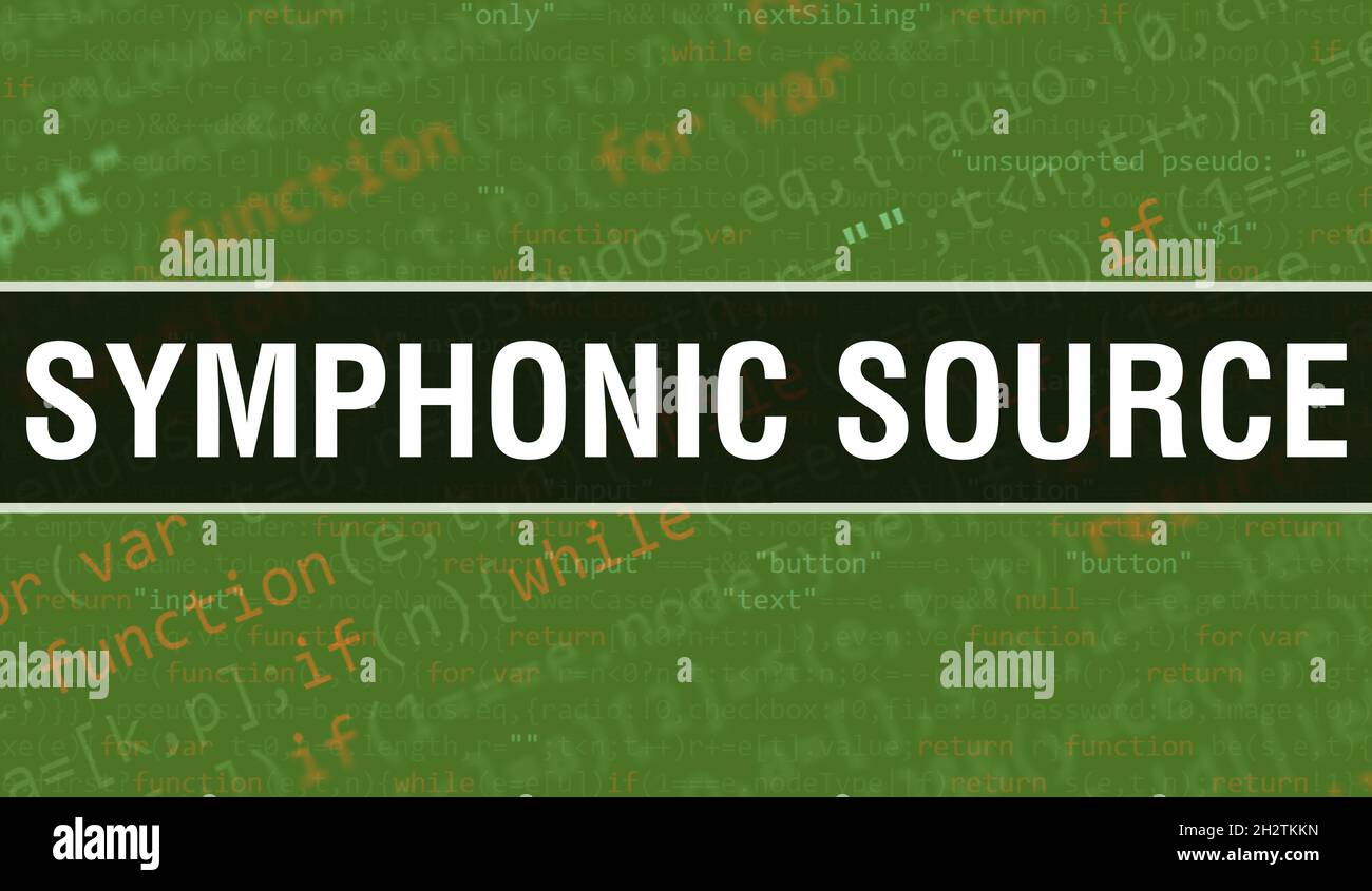 Symphonic Source concept illustration using code for developing ...