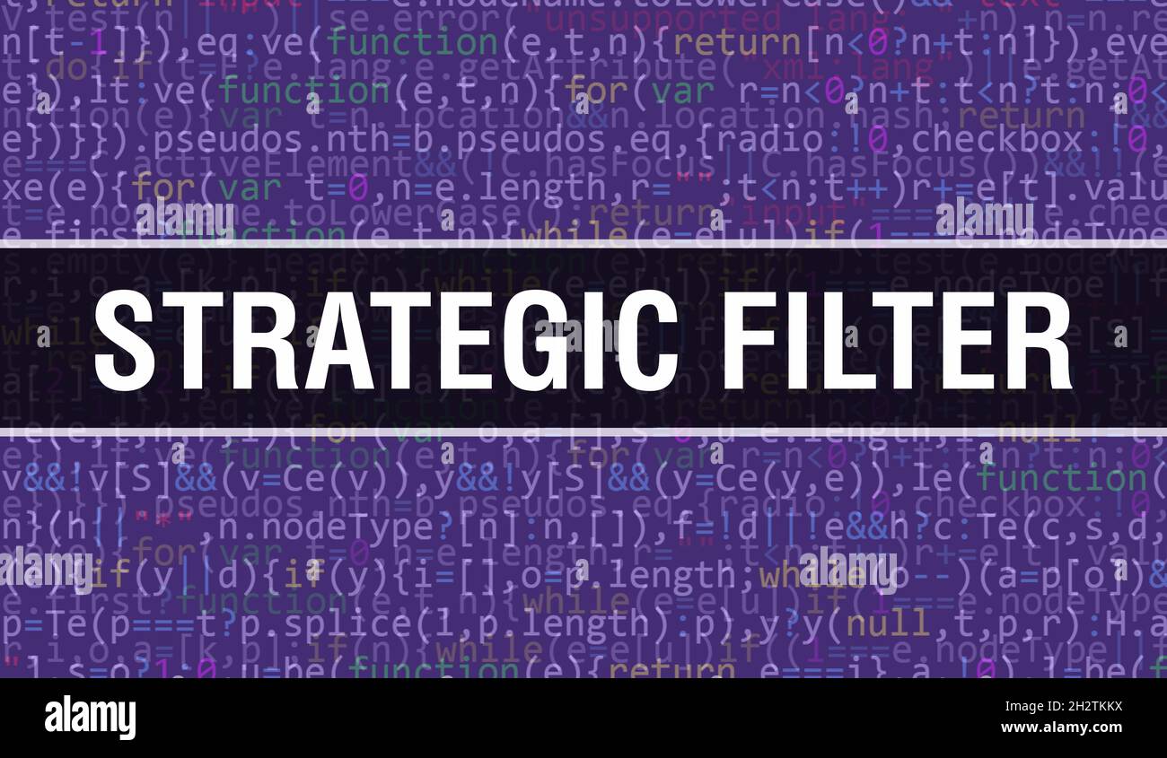 strategic filter with Abstract Technology Binary code Background ...