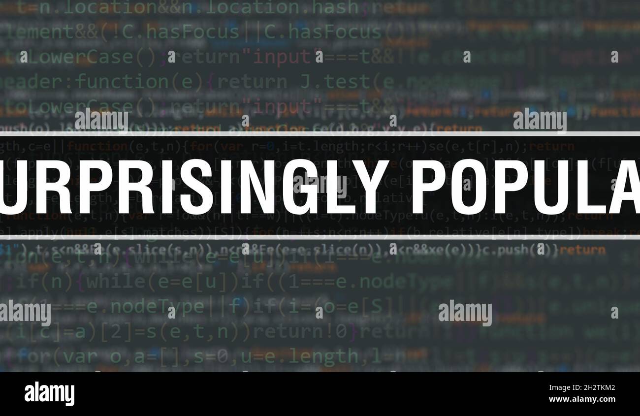 Surprisingly popular concept illustration using code for developing programs and app ...