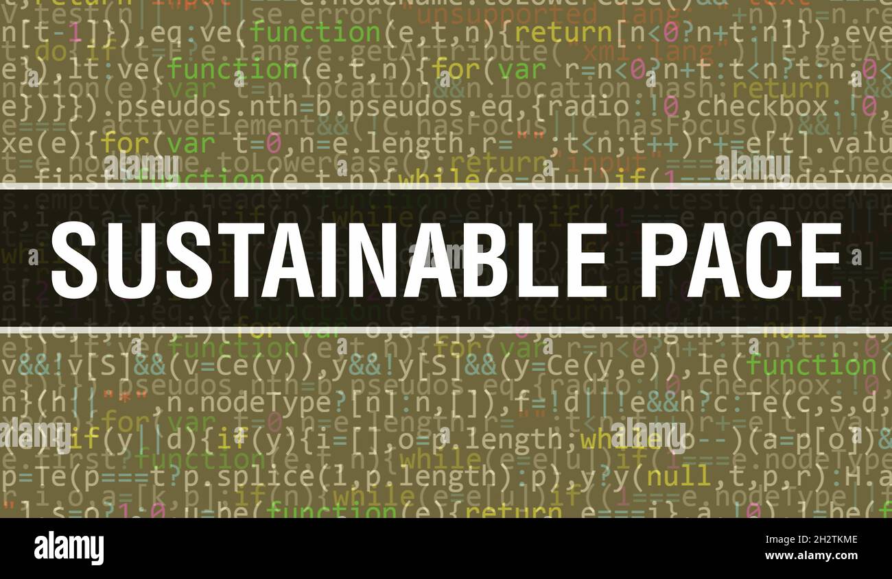 Sustainable Pace with Abstract Technology Binary code Background ...