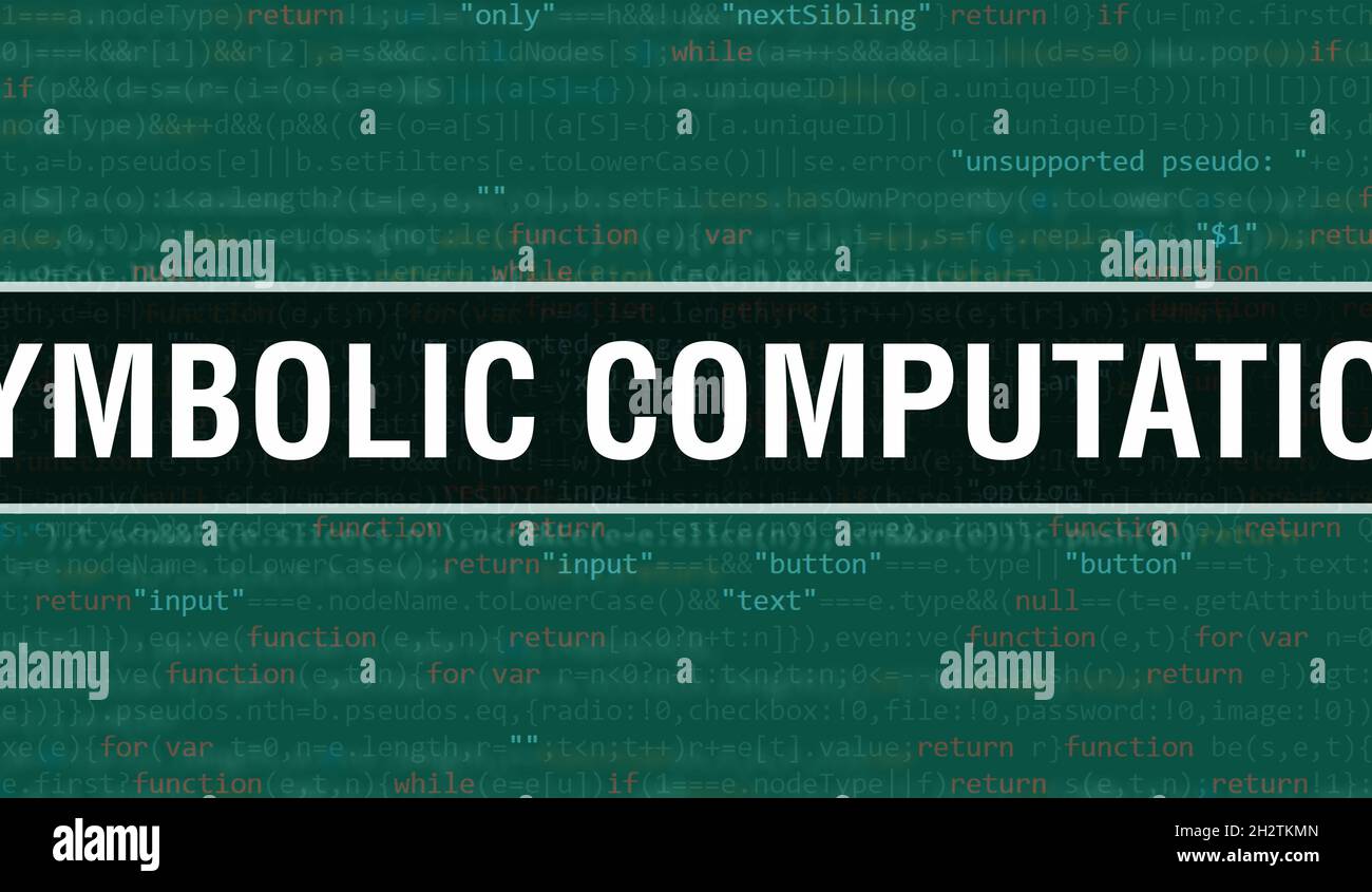 Symbolic Computation Text Written On Programming Code Abstract Technology Background Of Software