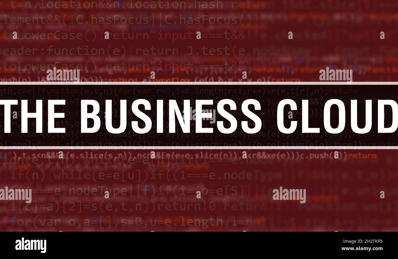 The Business Cloud concept illustration using code for developing ...